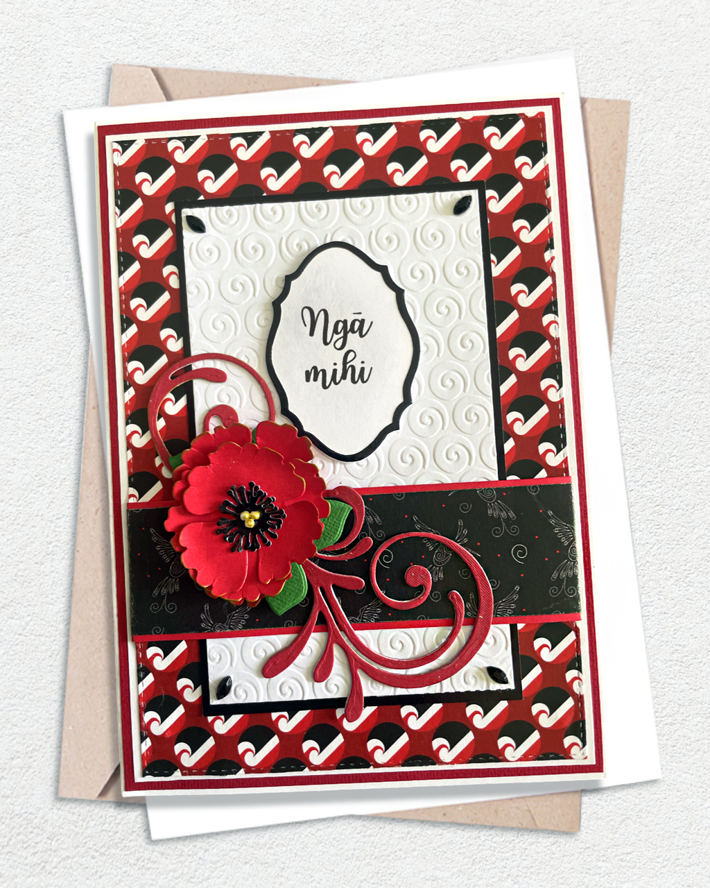 Māori Greeting Card - Ngā mihi – Del's Handmade Cards
